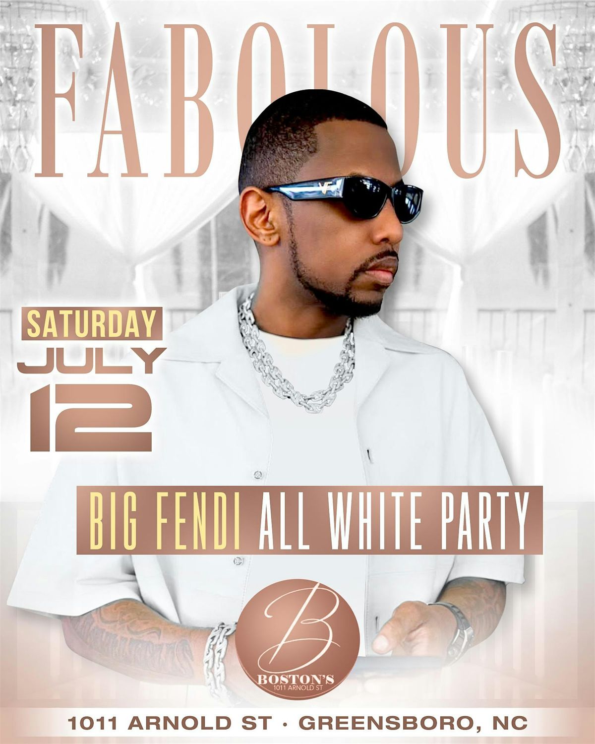 BIG FENDI Celebrity All White Party, 1011 Arnold St, Greensboro, 12 ...