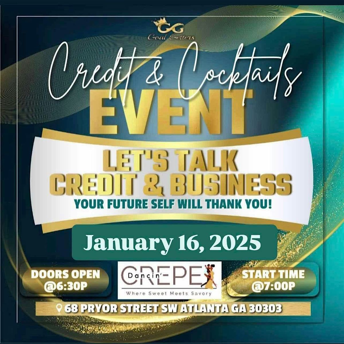 Credit & Cocktails Event, Dancin' Crepe, Atlanta, 16 January 2025 ...