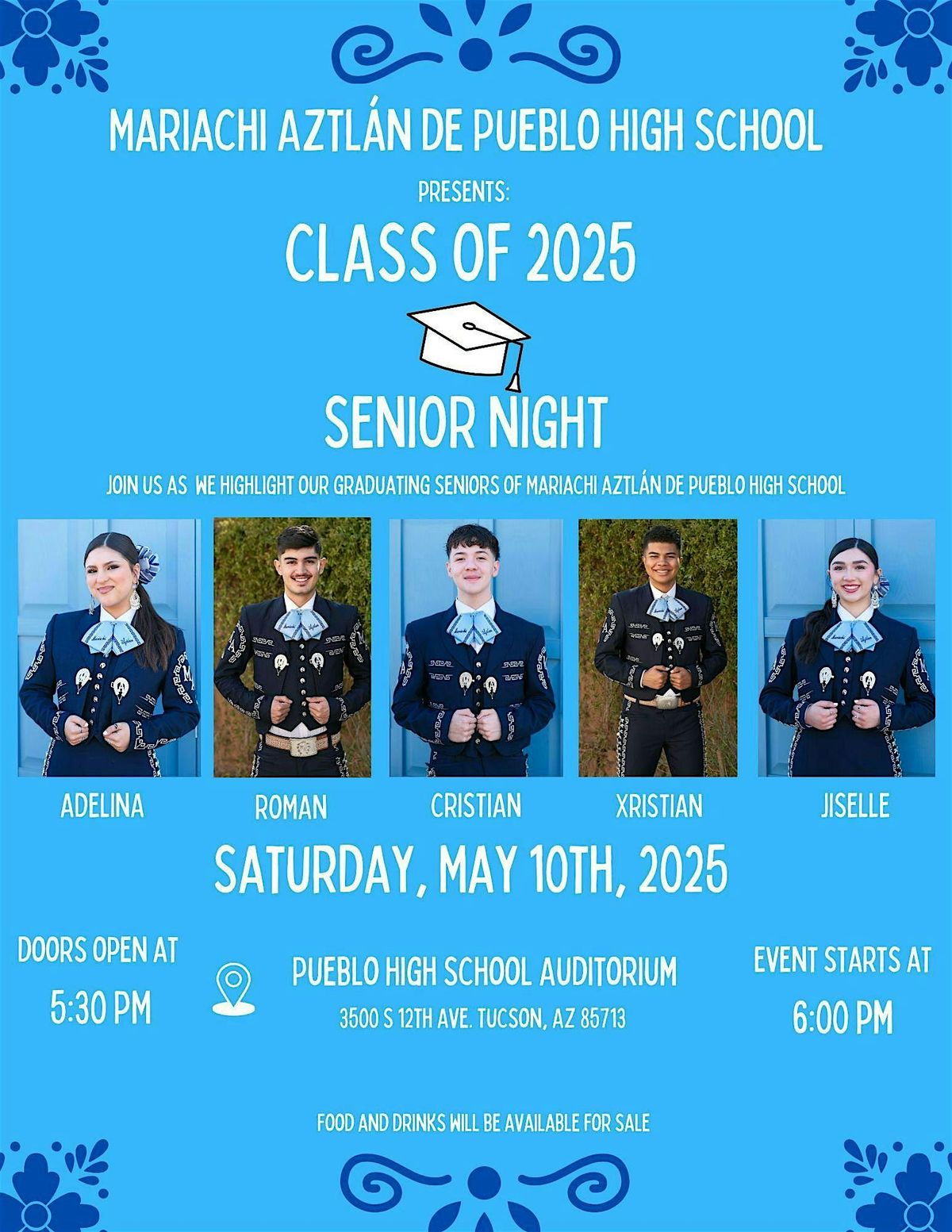 Mariachi Aztlán 2025 Senior Night, Pueblo High School, Tucson, 10 May ...