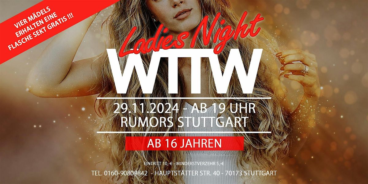 WTTW (ab 16 Jahren) - LADIES NIGHT, Rumors Club - Stuttgart, 29 ...