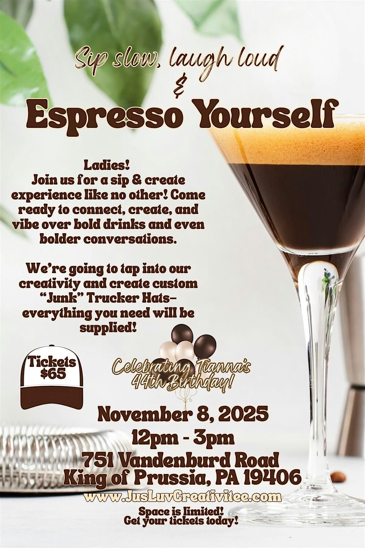 Espresso Yourself, 751 Vandenburg Rd, King of Prussia, 8 November 2025 | AllEvents