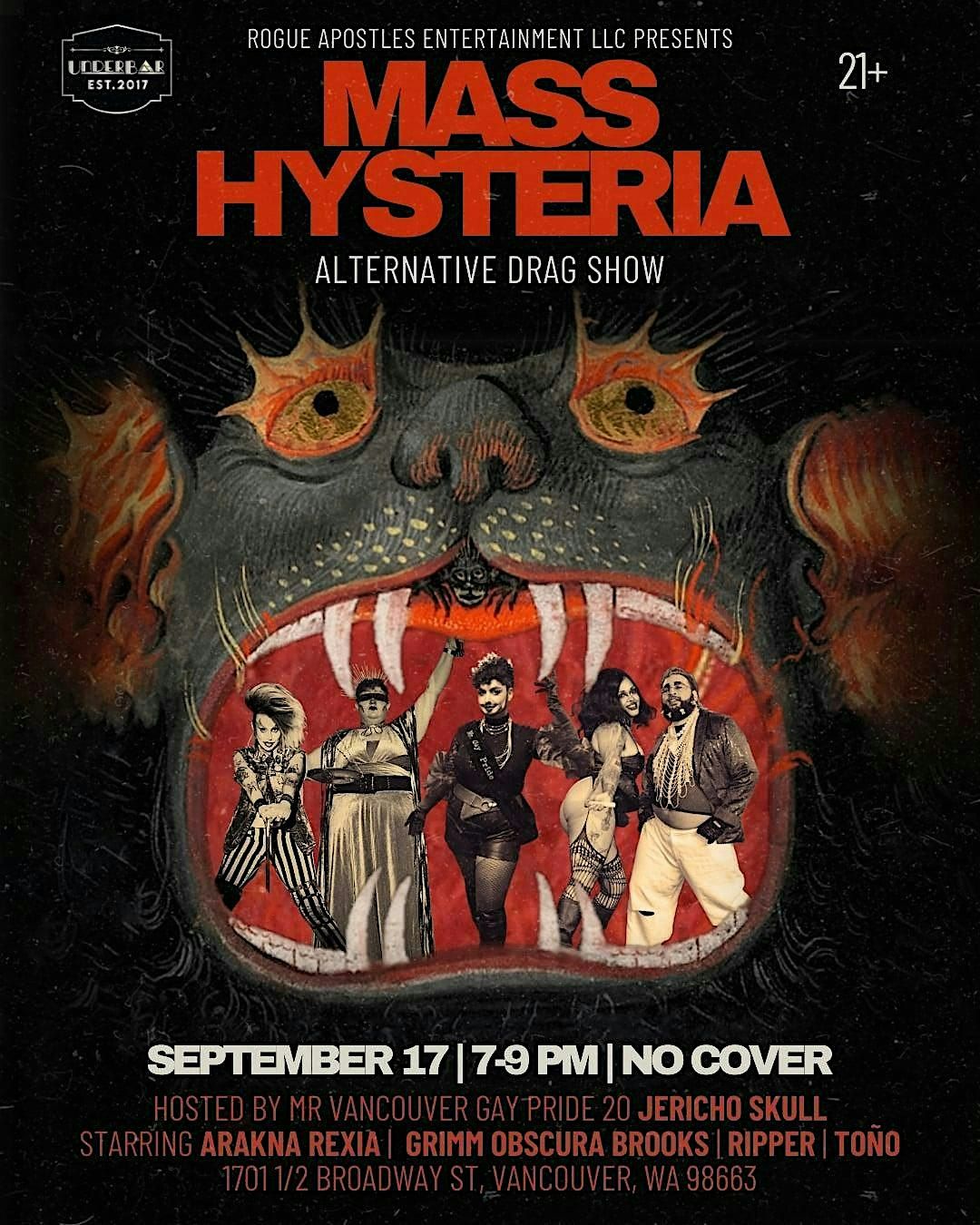Mass Hysteria Alternative Drag Showcase, UnderBar, Vancouver, 17 ...