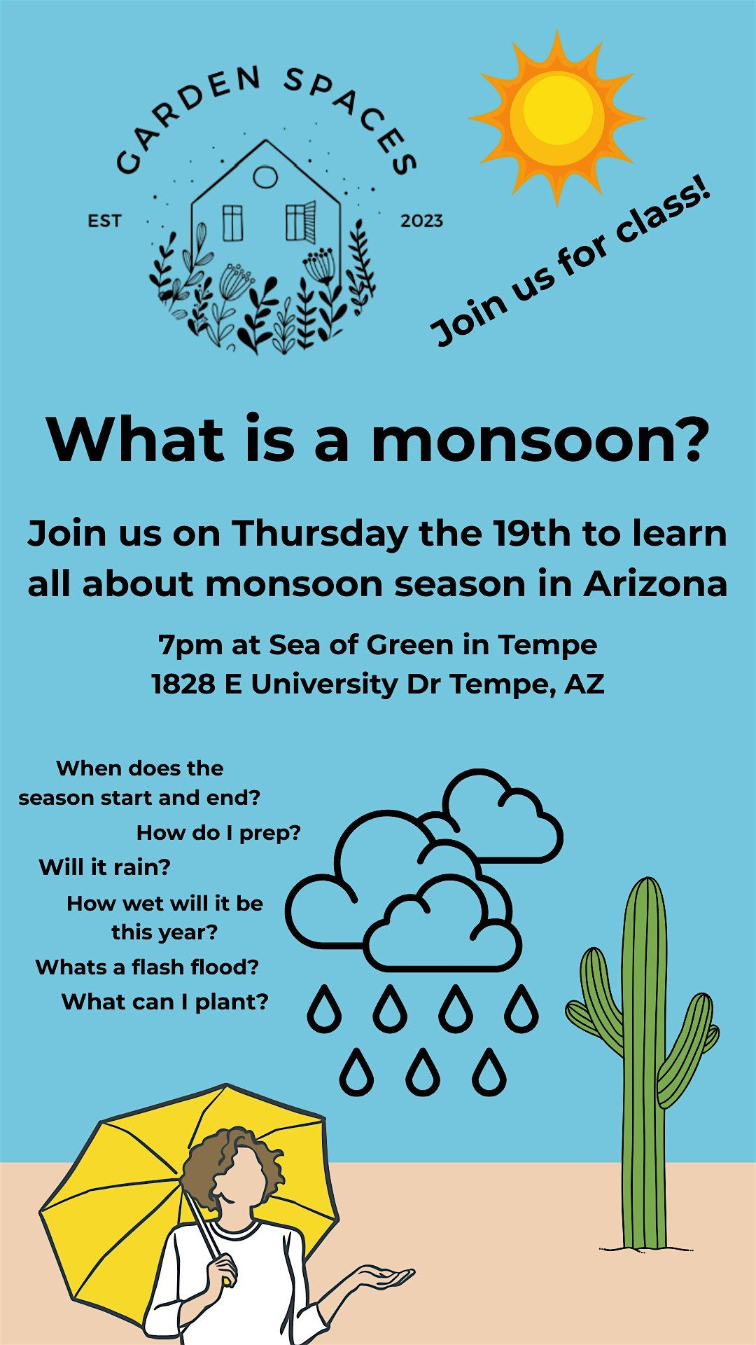 Monsoon Garden Class, Sea of Green Hydrogardens & Exotics, Tempe, 19 ...