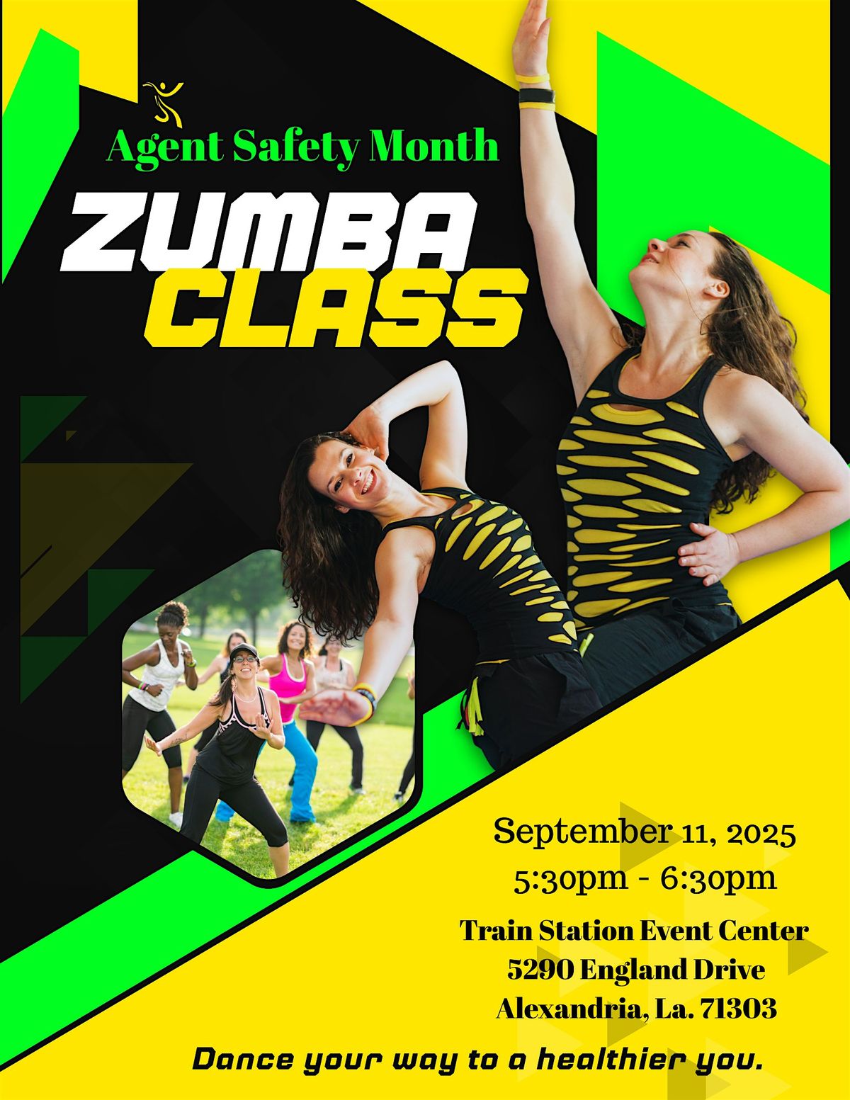 Agent Safety Month Zumba Class, Train Station (Cenla) Event Center ...