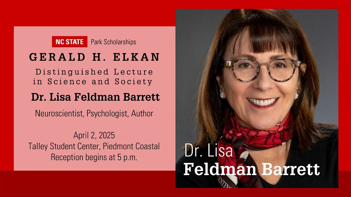 Gerald H. Elkan Lecture featuring Dr. Lisa Feldman Barrett, Talley ...