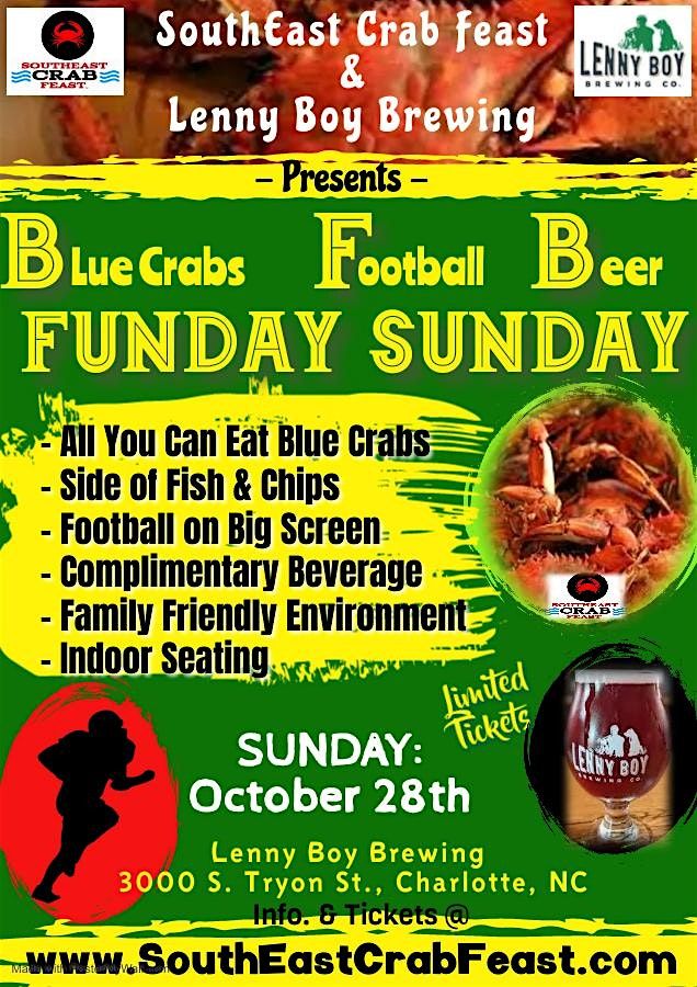 Blue Crabs, Football & Beer Feast - Charlotte (NC), Lenny Boy Brewing ...