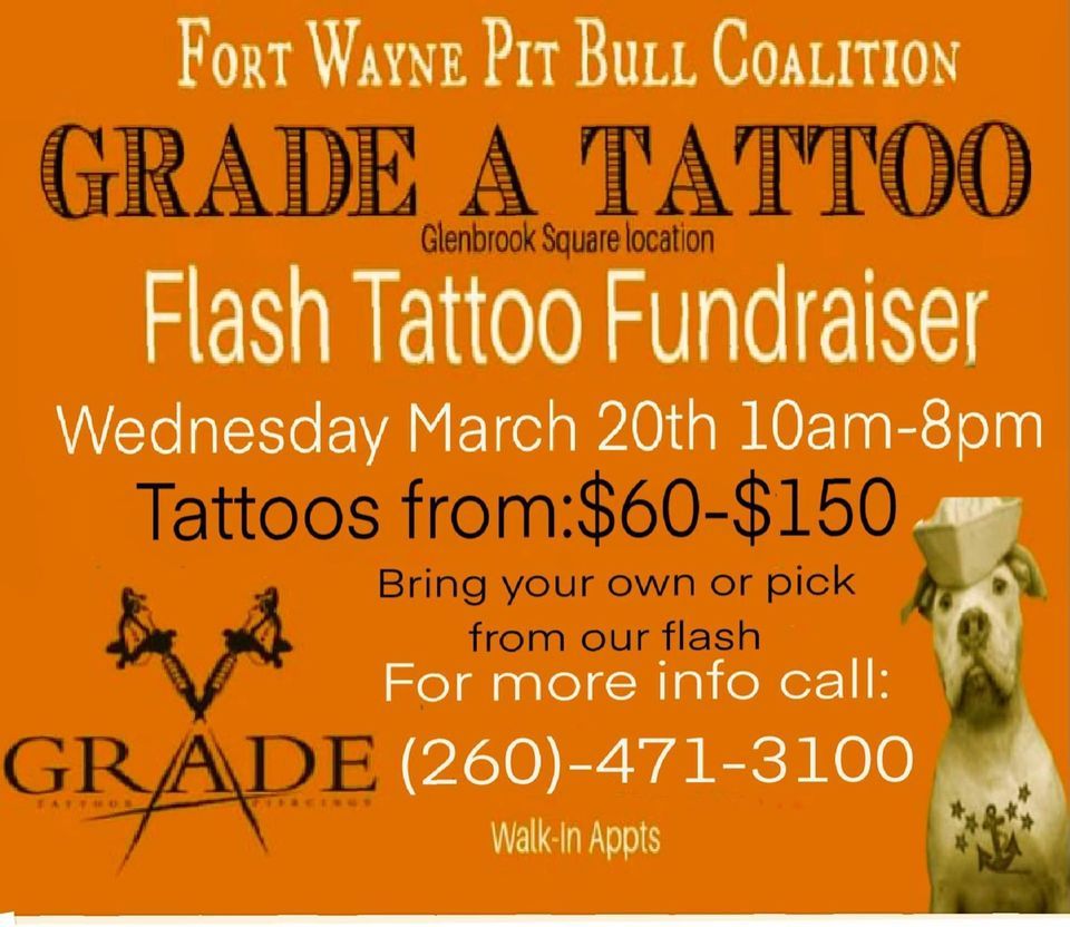 Grade A Flash Tattoo Fundraiser w/FWPBC, Grade A Tattoos & Body ...