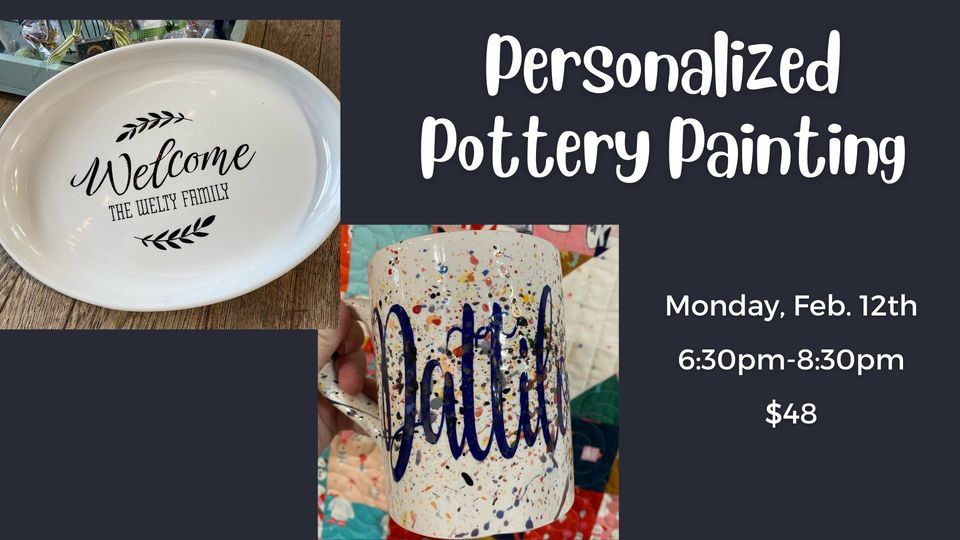 Personalized Pottery Painting, Little Golden Fox, Madison, February 12 ...
