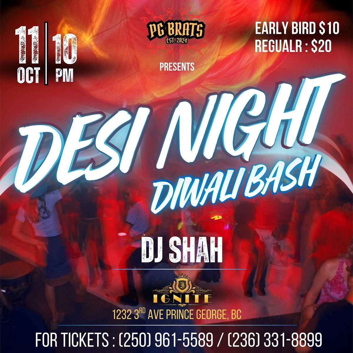 Desi Night: DIWALI BASH, 1232 3rd Ave, Prince George, 11 October to 12 ...
