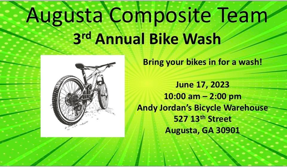 Augusta Composite 3rd Annual Bike Wash, Andy Jordan's Bicycle Warehouse ...