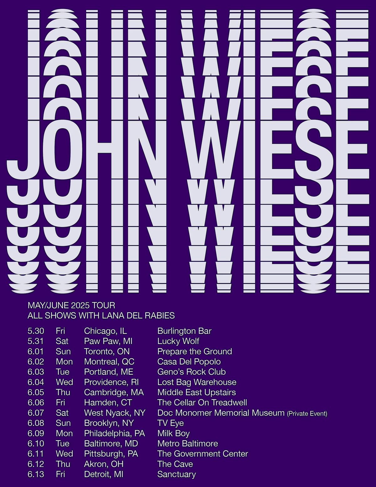 JOHN WIESE (of Sissy Spacek) // LANA DEL RABIES // PRAYER POSITION ...
