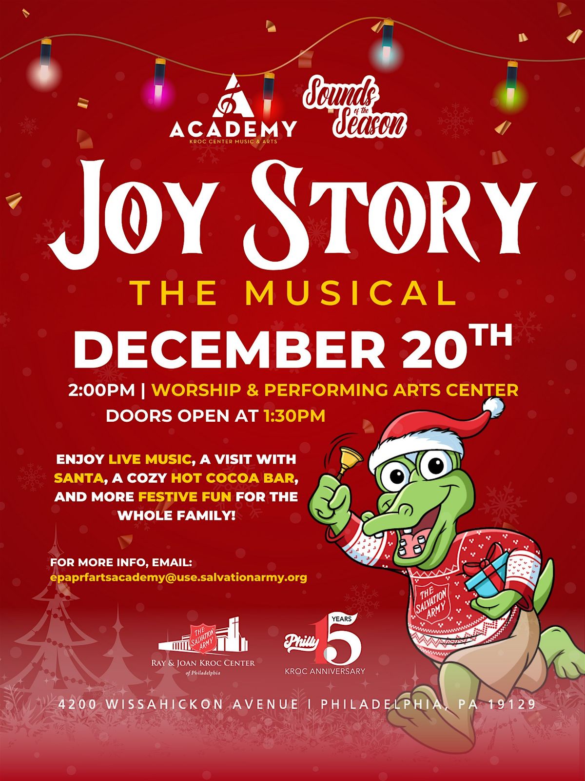 Joy Story: The Musical, The Salvation Army Ray & Joan Kroc Center of ...