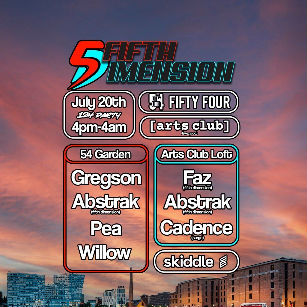 Fifth Dimension - DAY/NIGHT - GARDEN PARTY!!!, 54 LIVERPOOL, 20 July ...