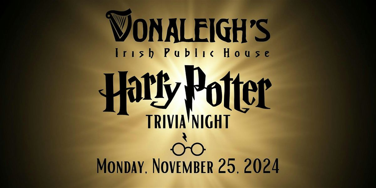 Harry Potter Trivia Night!, Donaleigh's Irish Public House, Barrie, 25 ...