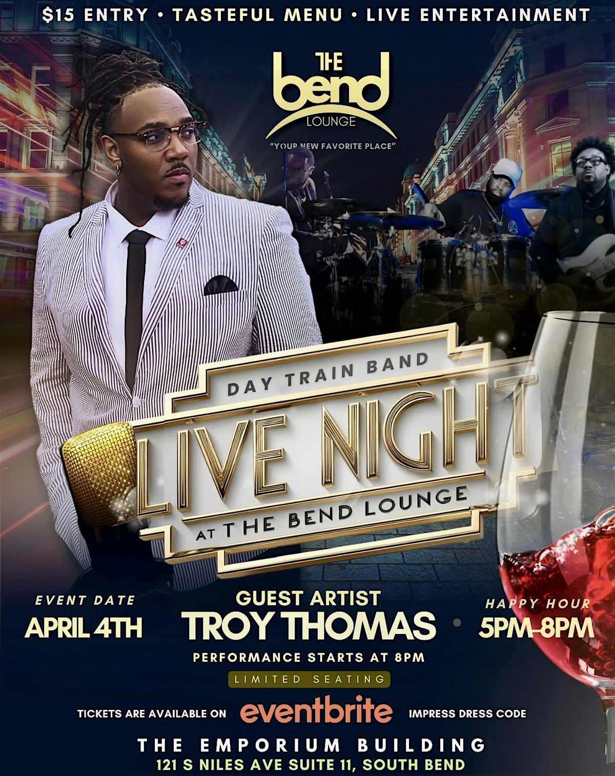 The Bend Lounge: LIVE Night!!, 121 S Niles Ave, South Bend, 4 April ...
