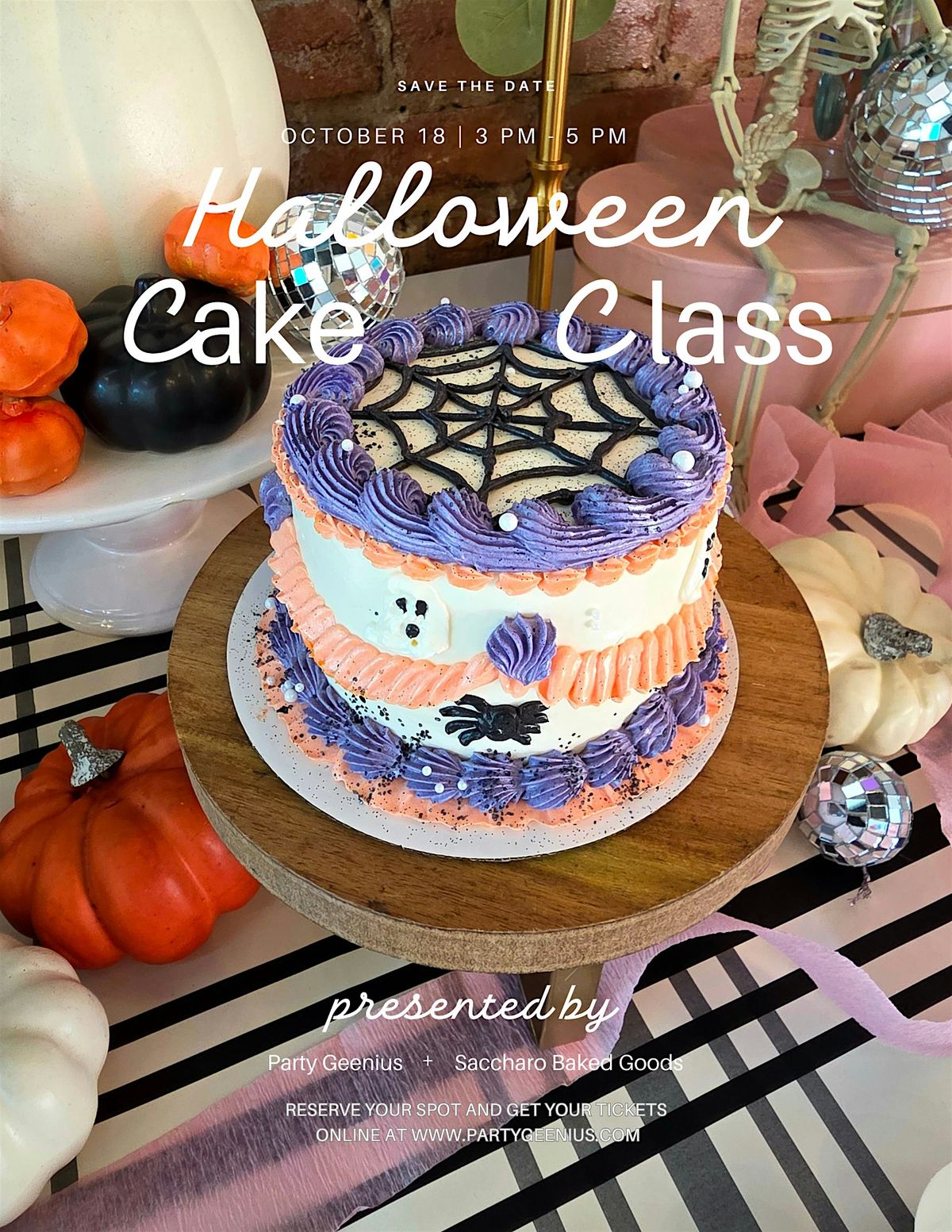 Boo-tiful Bakes: Halloween Cake Decorating Class, PartyGeenius Party ...
