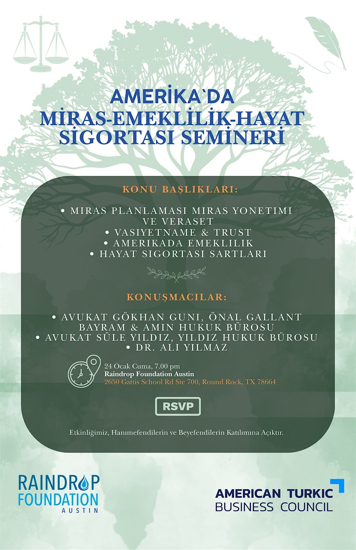Amerika` da Miras - Emeklilik - Hayat Sigortasi Semineri, Raindrop ...