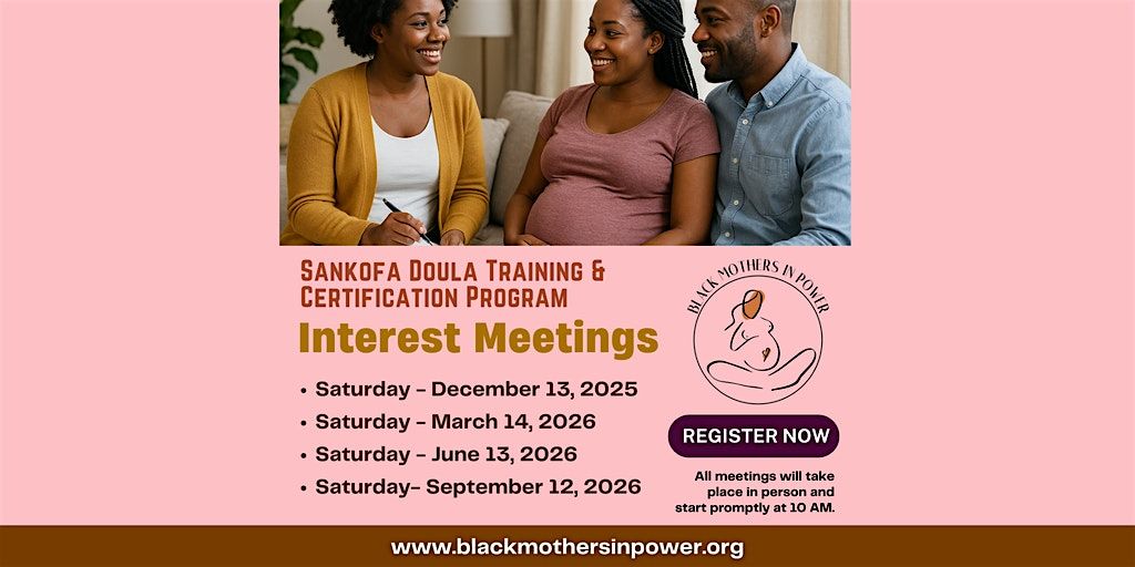 Doula Interest Meeting, BMIP Center, Wilmington, 13 December to 12 ...