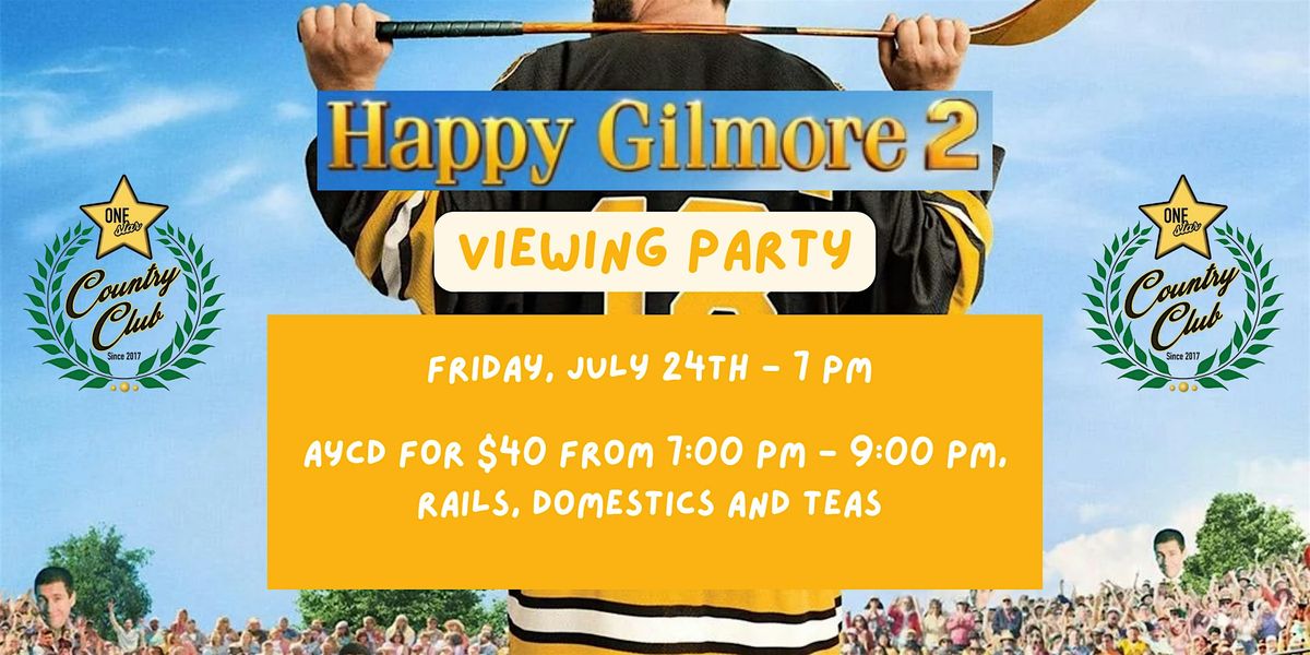 Happy Gilmore 2 Release Party, One Star Country Club, Baltimore, 25 ...