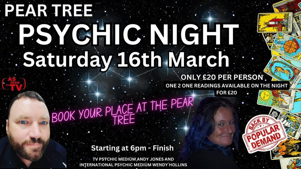 Pear Tree Psychic Night , The Pear Tree - Cleethorpes, 16 March 2024 ...