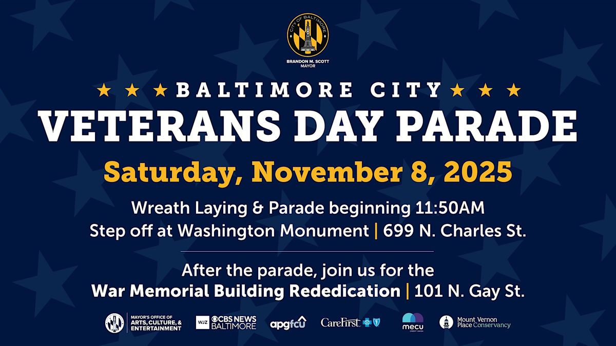 Baltimore City Veterans Day Parade 2025, Washington Monument, Baltimore ...