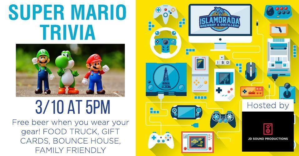 Super Mario Trivia!, Islamorada Brewery & Distillery (Fort Pierce, FL ...