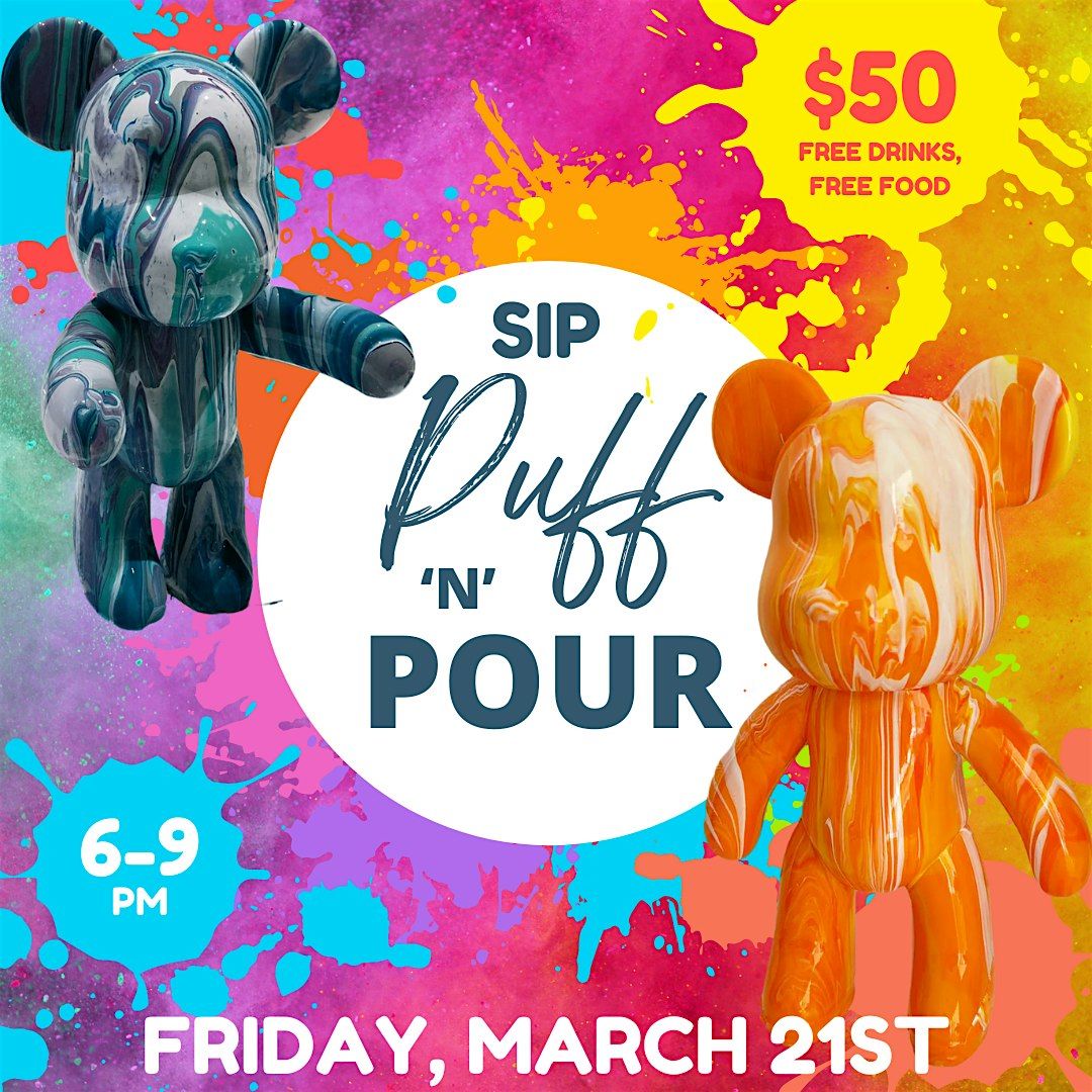 Liquid Bear Puff , Paint n Pour ️, Middletown, 21 March 2025 | AllEvents