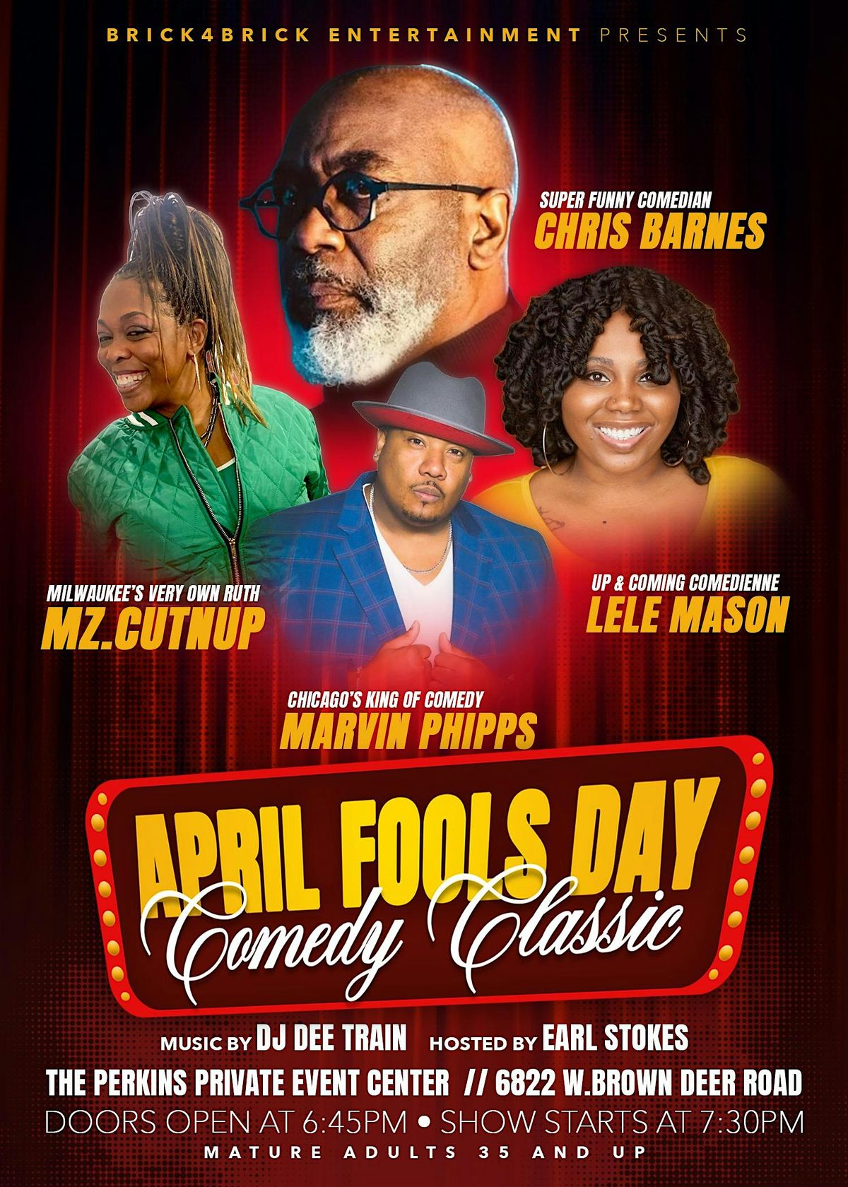 April Fools Day Comedy Classic, Perkins Private Event Venue, Milwaukee ...