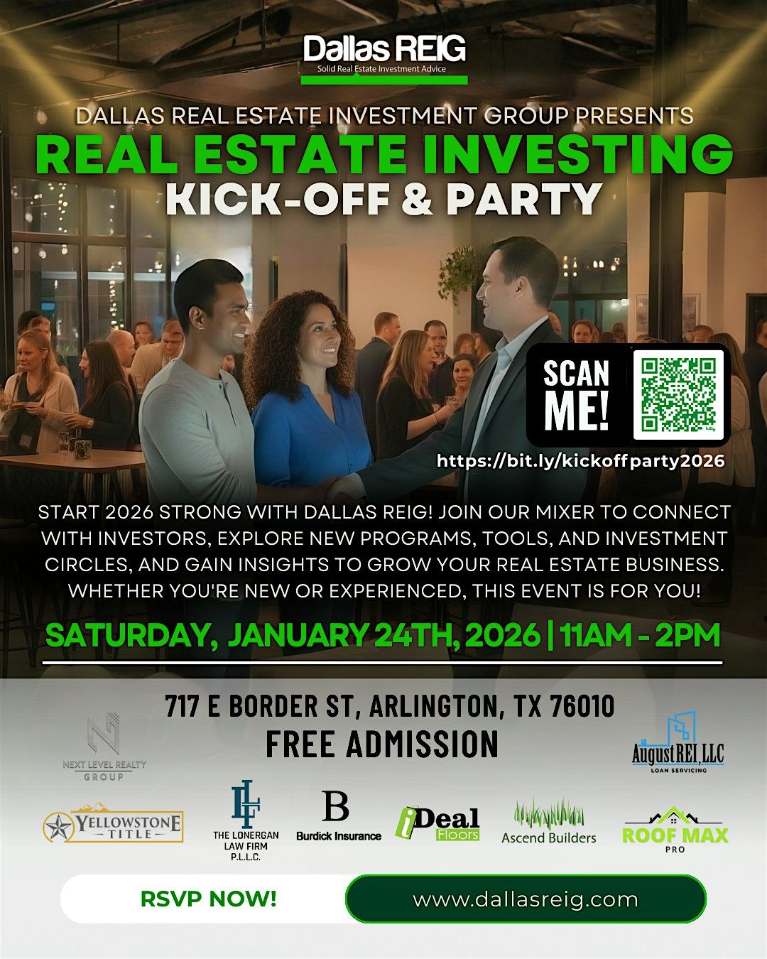 START STRONG 2026: DALLAS REIG KICK-OFF PARTY, 717 E Border St ...
