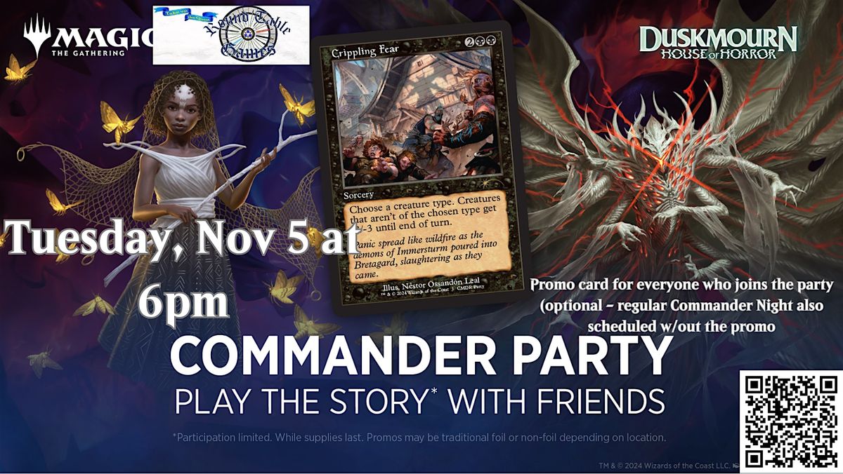 Magic Duskmourn Commander Party at Round Table Games, Round Table Games ...