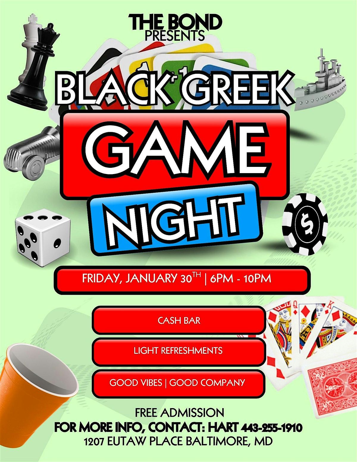 Black Greek Game Night, 1207 Eutaw Pl, Baltimore, 30 January 2026 ...