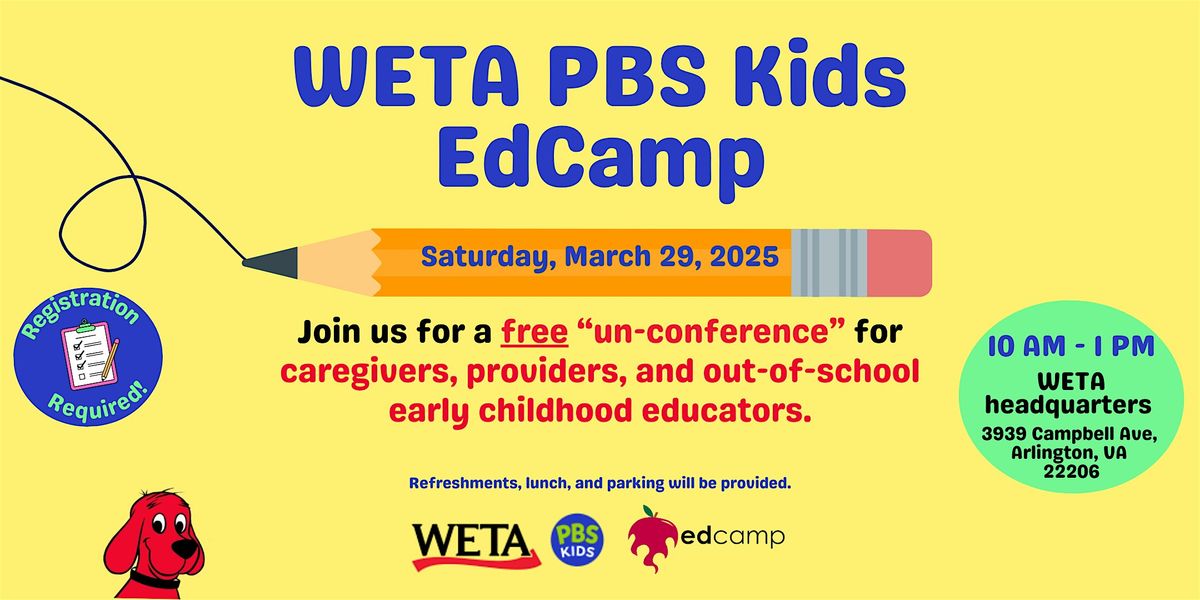 WETA PBS Kids EdCamp 2025, WETA, Arlington, 29 March 2025 | AllEvents