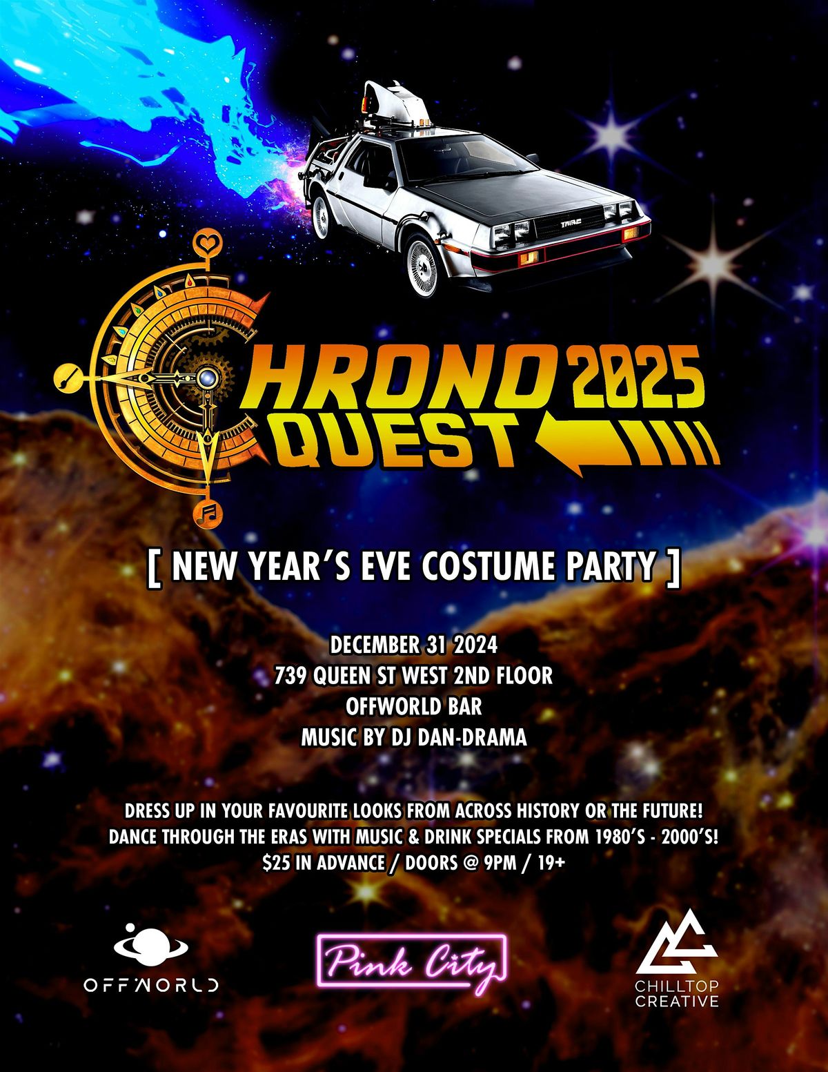 ChronoQuest 2025 (NYE Costume Party), Offworld Bar, Toronto, 31 ...