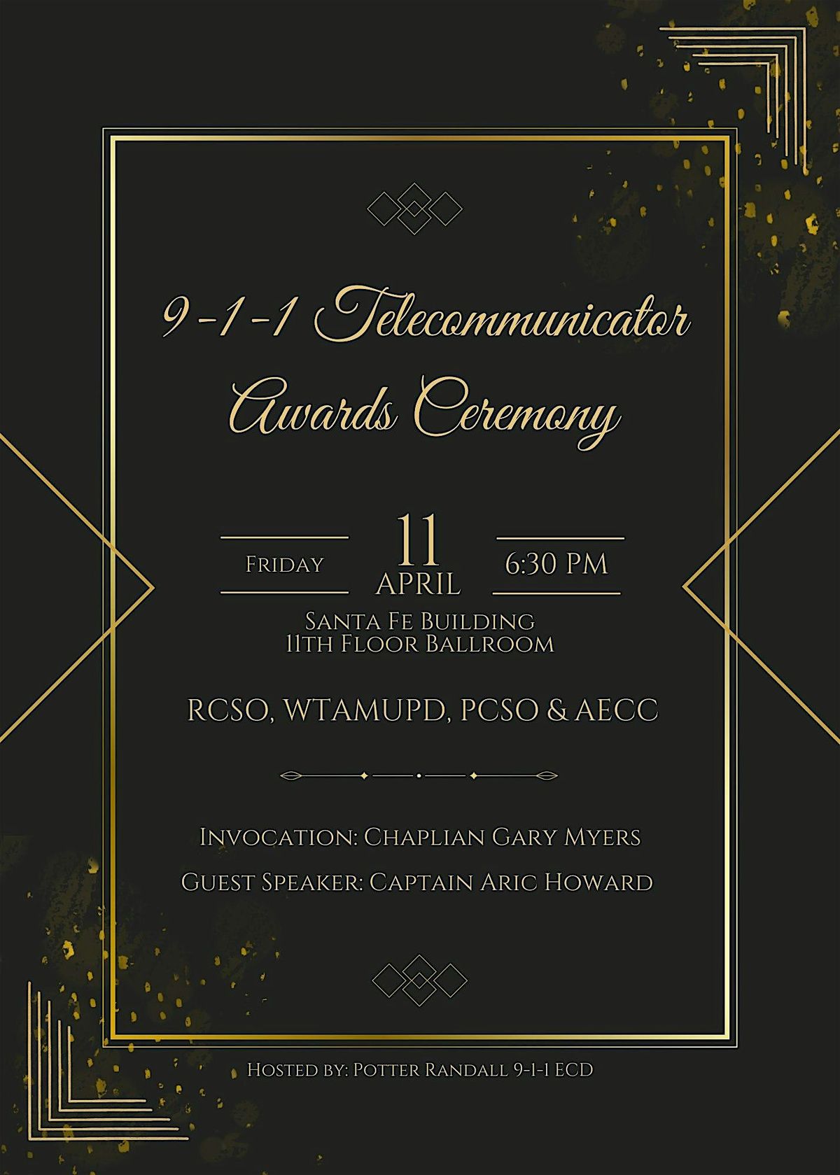 9-1-1 Telecommunicator Awards Ceremony, Santa Fe Building, Amarillo, 11 ...