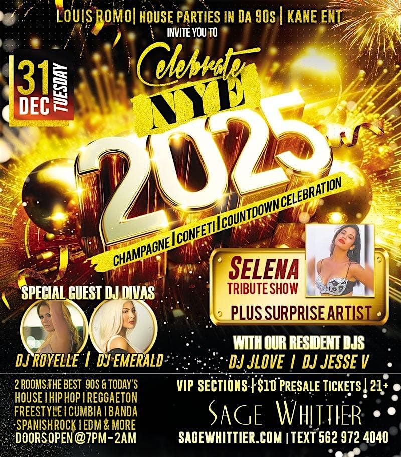 NYE 2025 Countdown Celebration. Tue Dec 31. Surprise Artist & Selena ...