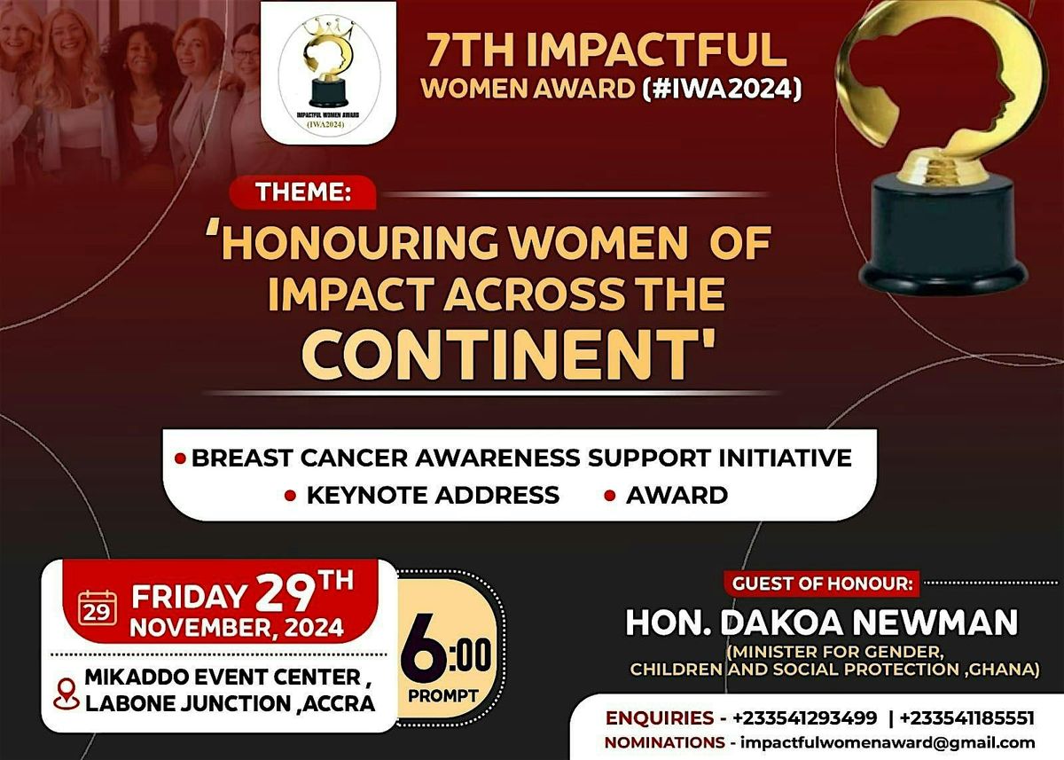 7TH IMPACTFUL WOMEN AWARD (IWA 2024), Mikaddo conference Centre ...