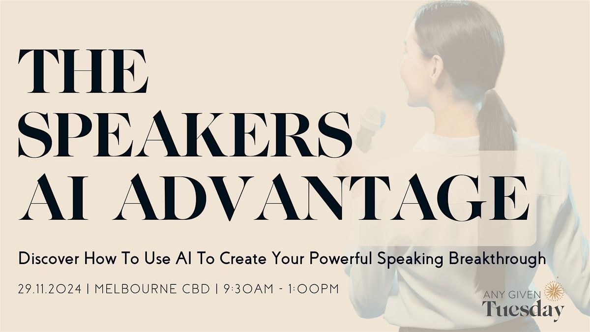 The Speakers AI Advantage | Your Powerful Speaking Breakthrough ...