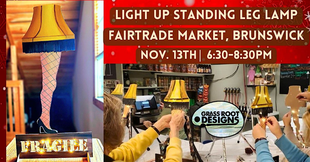 Light Up Leg Lamp Paint Party | Fair Trade Market Space, Fair Trade ...