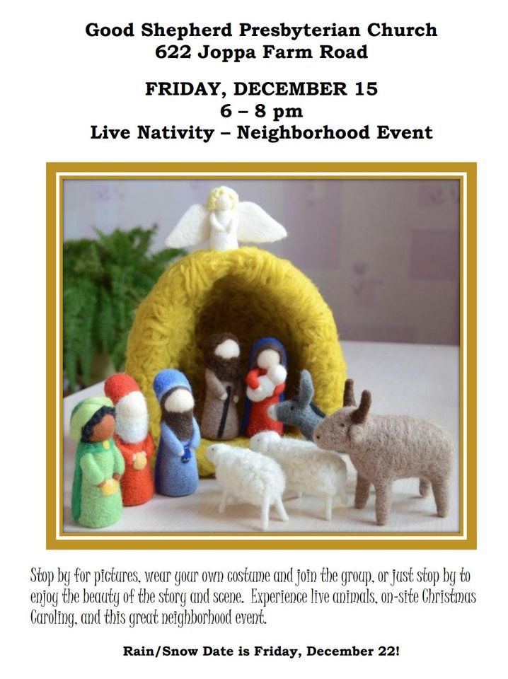 Live Nativity, Good Shepherd Presbyterian Church - USA, Joppa, December ...