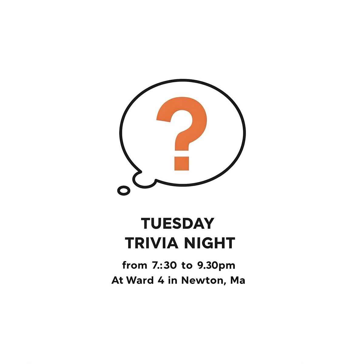 Tuesday Night Trivia at Ward 4, 277 Auburn St, Newton, 6 May 2025 ...