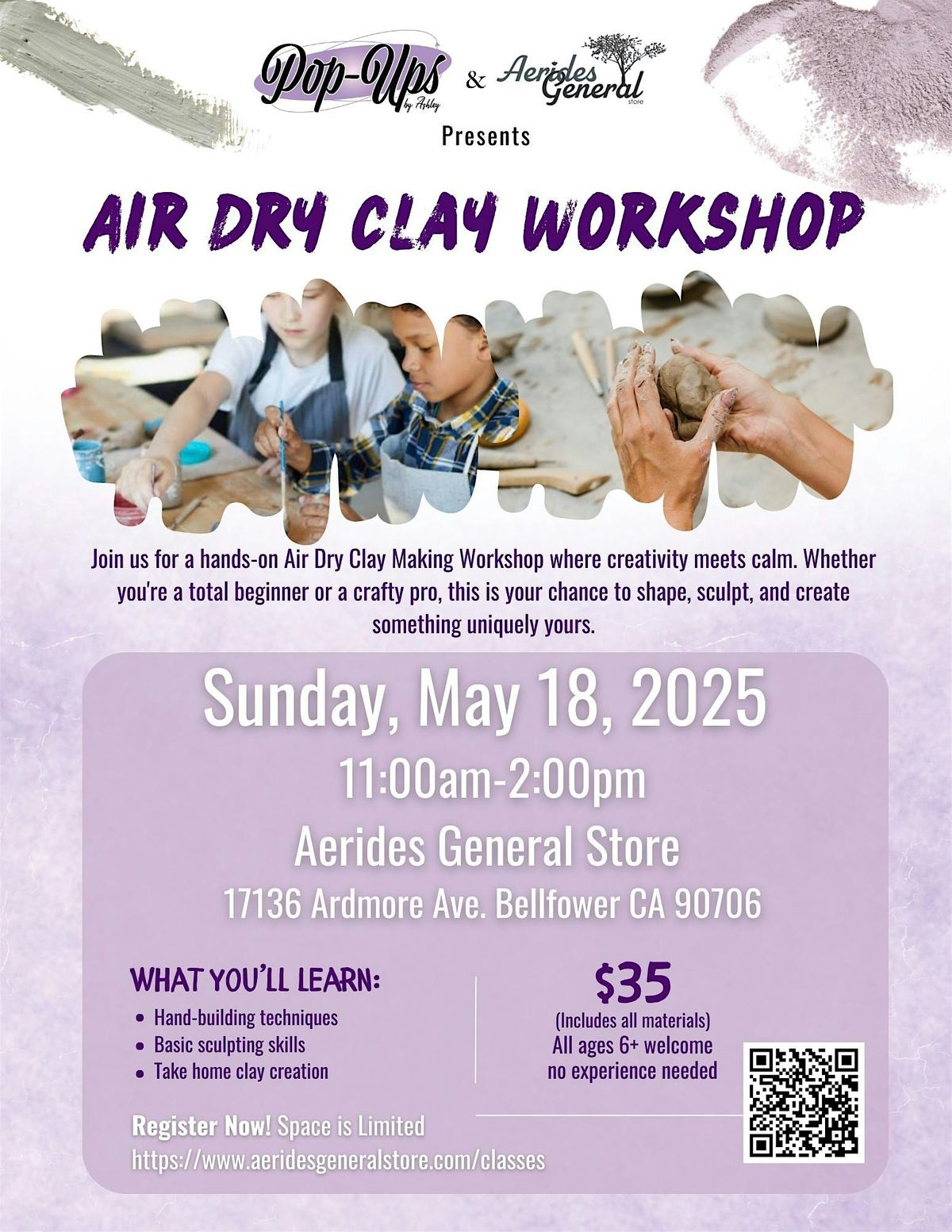 Air Dry Clay presents with Pop Ups by Ashley, 17136 Ardmore Ave ...