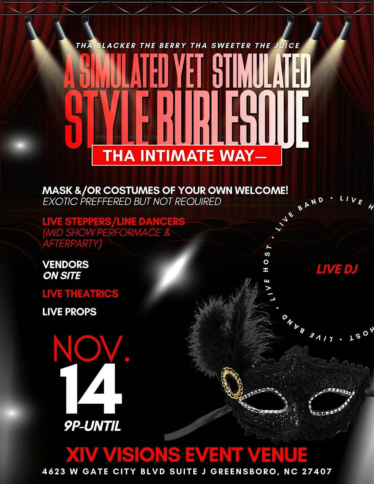 A Simulated yet Stimulated Vegas Style Burlesque, XIV Visions Event ...