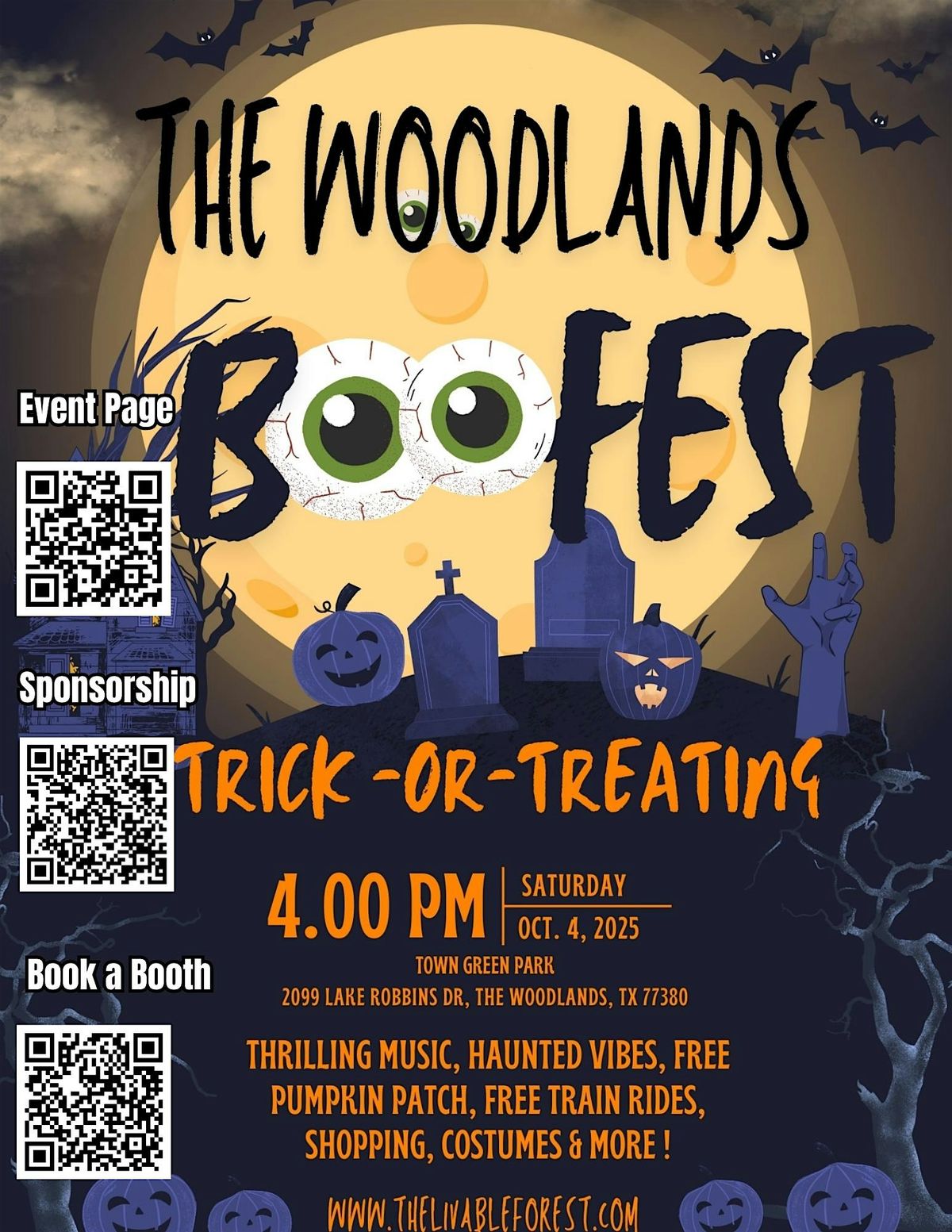 THE WOODLANDS BOOFEST, Town Green Park, The Woodlands, 4 October 2025 | AllEvents