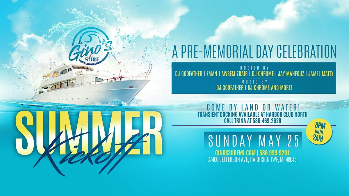 The Summer Kickoff at Ginos Surf on Sunday, May 25th!, Gino's Surf ...