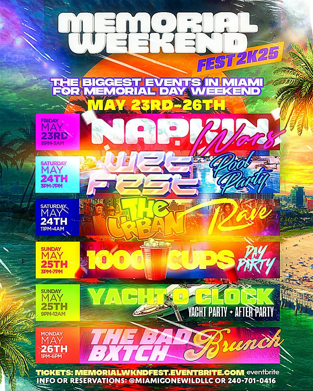 MEMORIAL WEEKEND FEST MIAMI 2K25, 23 May to 27 May | AllEvents