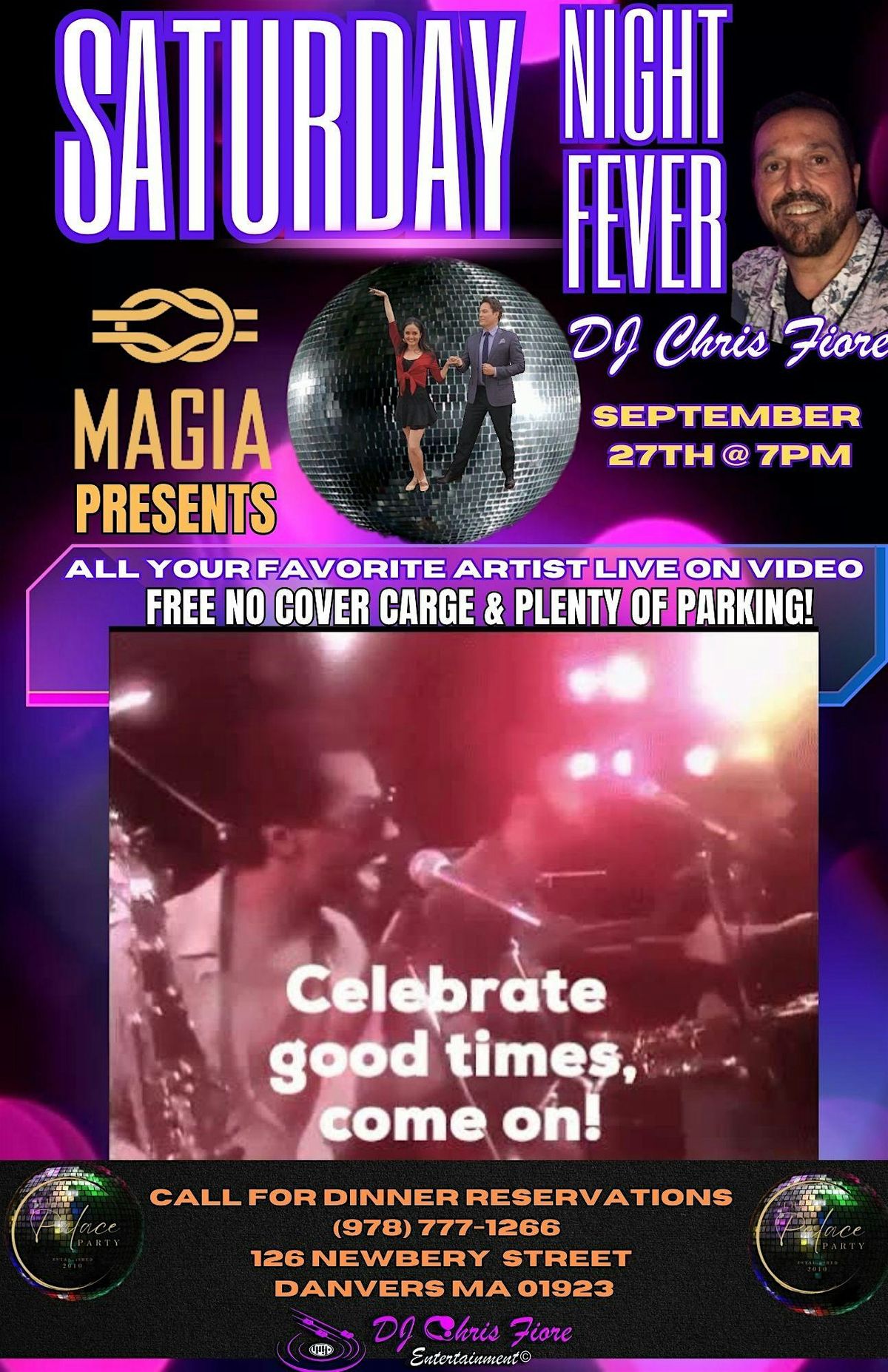 SATURDAY NIGHT FEVER, Magia Restaurant & Bar, Danvers, 27 September ...