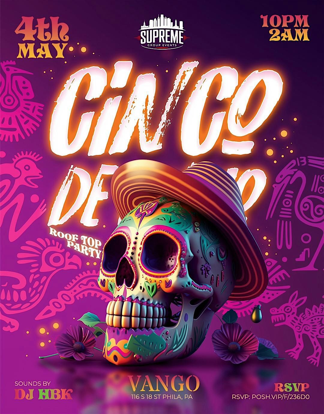 SUNDAY MAY 4TH NIGHT CAP PRE CINCO DE MAYO ROOFTOP PARTY, Vango Lounge ...