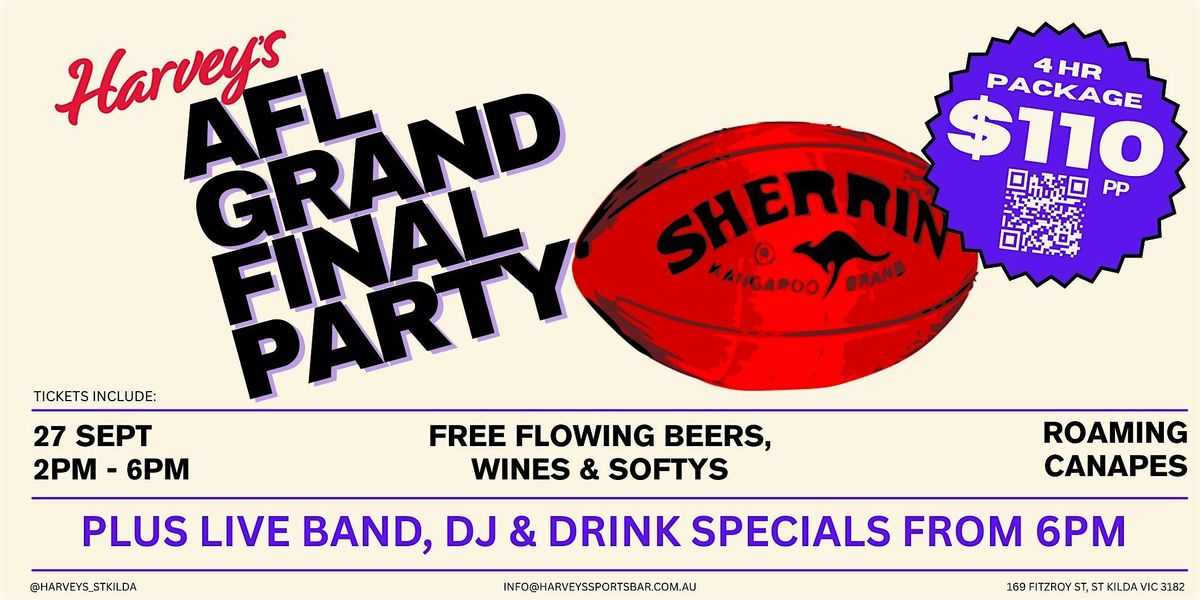 The Ultimate AFL Grand Final Party: Live & Loud at Harveys Sports Bar ...