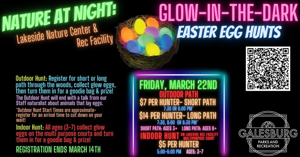 Glow in the Dark Easter Egg Hunts, Lakeside Nature Center & Lakeside ...