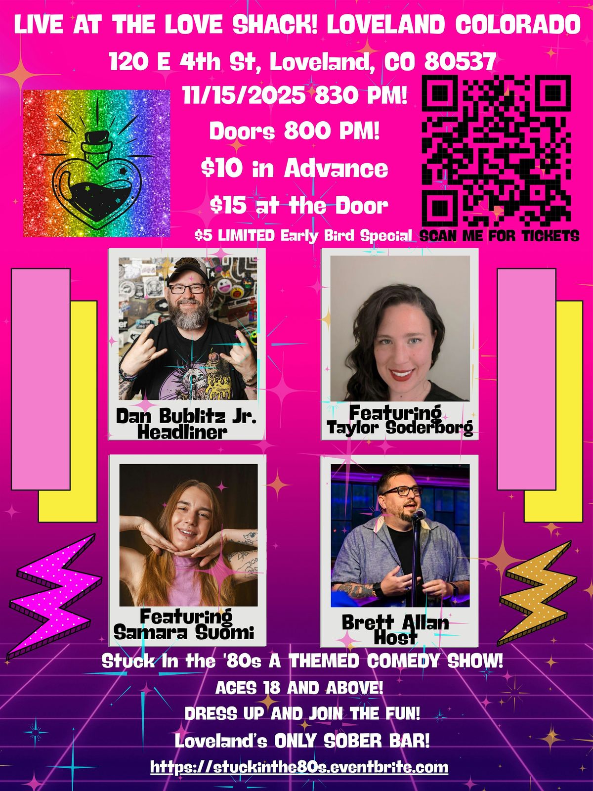 The Love Shack Loveland: Stuck in The 80s Themed Comedy Showcase, The ...